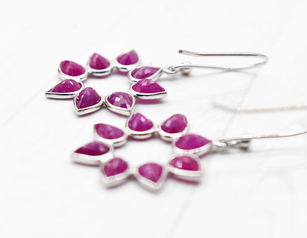 RUBY SILVER EARRINGS – Archariel